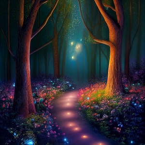 FAIRY BACKGROUND & OVERLAYS - Instant Download, Magical, Forest, Path ...