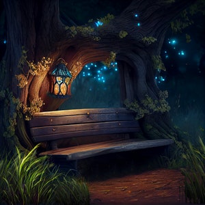 MAGICAL BACKGROUND BACKDROP - 4 Benches - Instant Download - Composite ...