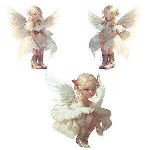 Snow Fairy / Angel Overlays HUGE CREATOR BUNDLE - 15 Fairies, 3 Fairy ...