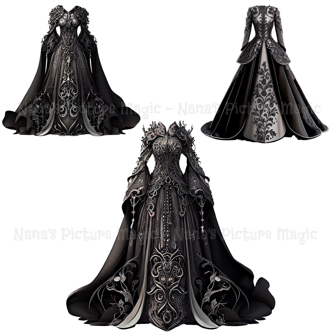 DIGITAL DRESSES, 25 PNG, Overlay, Composite, Designer Gown, Backdrop ...