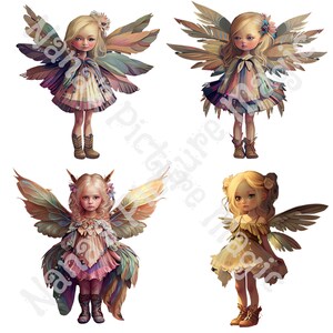 20 PNG OVERLAY FAIRIES Blondes Bundle, Sublimation, Composites ...