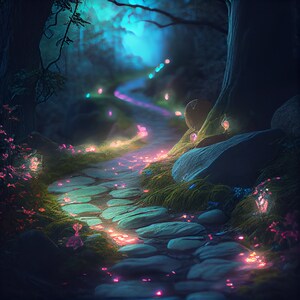 FAIRY BACKGROUND & OVERLAYS - Instant Download, Magical, Forest, Path ...