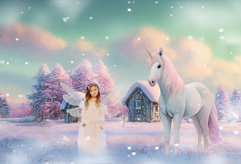 MAGICAL WINTER UNICORN Composite Instant Download - Etsy