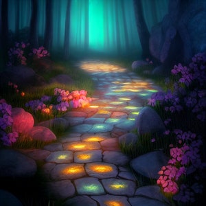 FAIRY BACKGROUND & OVERLAYS - Instant Download, Magical, Forest, Path ...