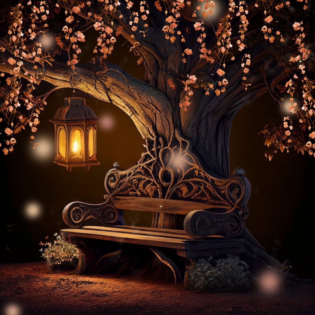 MAGICAL BACKGROUND BACKDROP 4 Benches Instant Download - Etsy