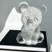 Viking Large Frosted Glass Teddy Bear Animal Figurine. Glass ...