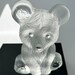 Viking Large Frosted Glass Teddy Bear Animal Figurine. Glass ...