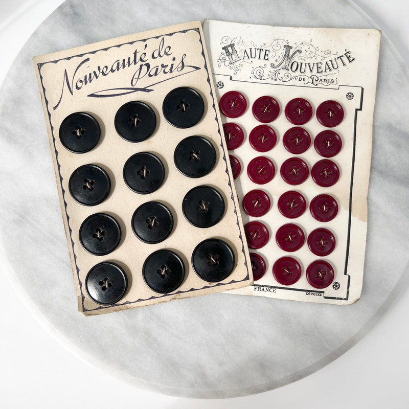 French Buttons on Card - Etsy