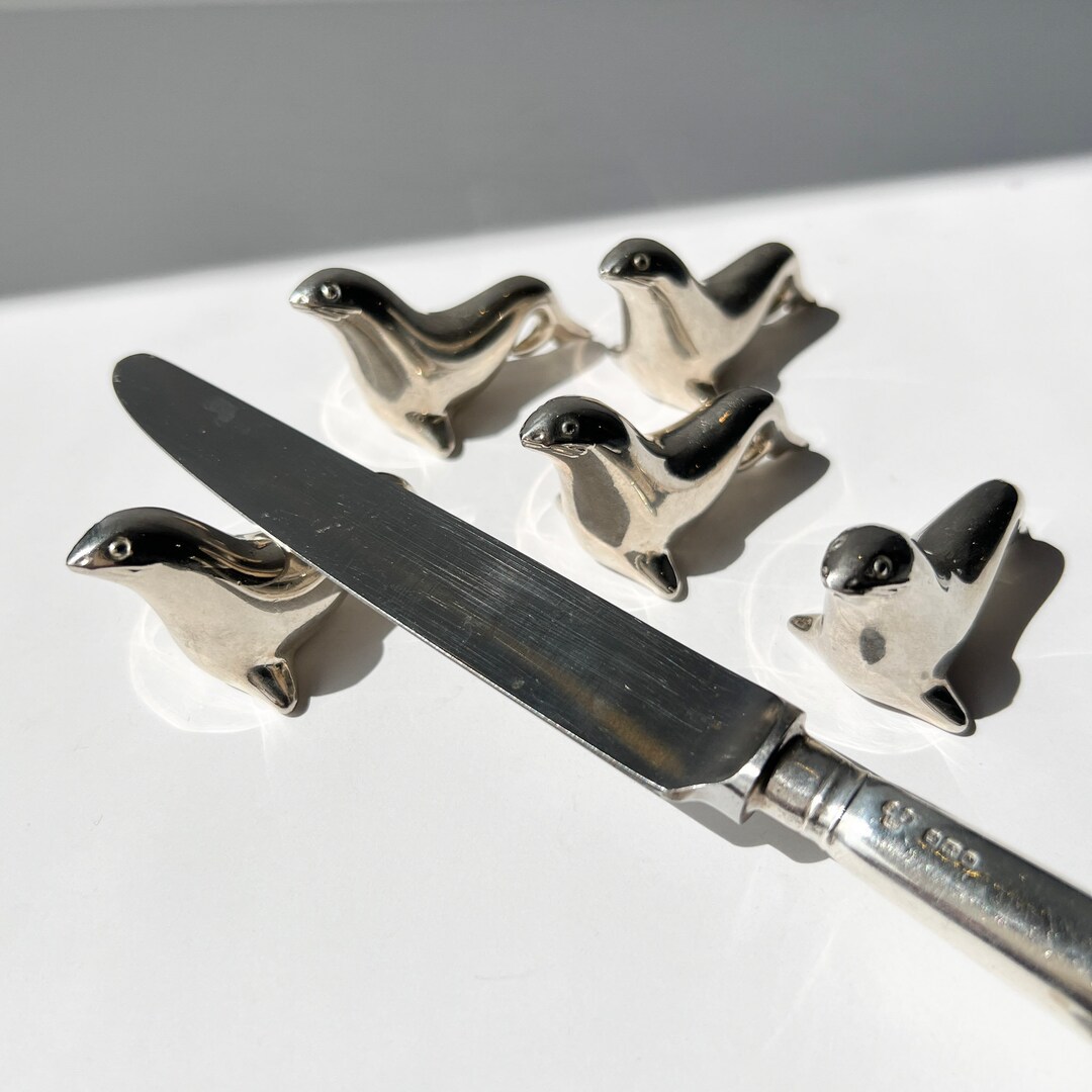 Vintage Seal Knife Rest. Chopstick Rest. Set of 5 Aquatic Seal ...