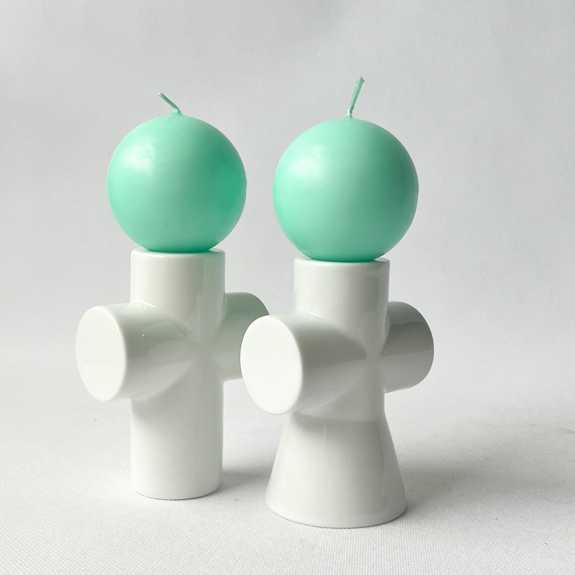 Adam and Eve White Candlestick Holder. Taper Candle - Etsy