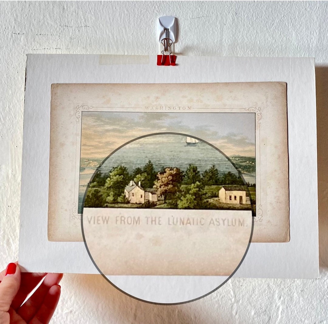 Vintage Lithograph Art Print. Washington DC. Gift for Home Him Her ...