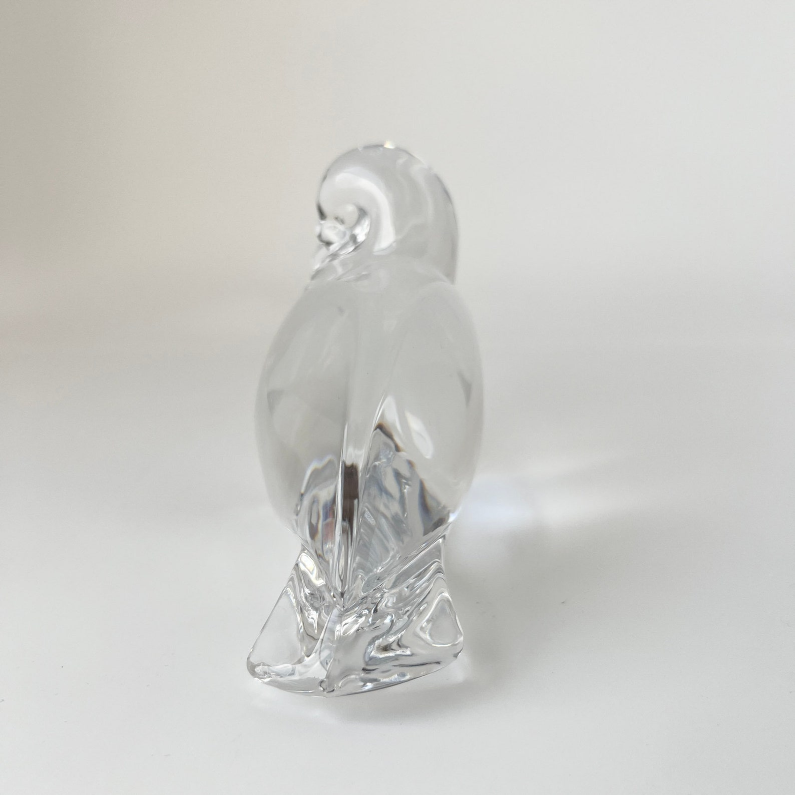 Vintage Val Saint Lambert Crystal Dove Figurine: Belgian Glass Bird ...