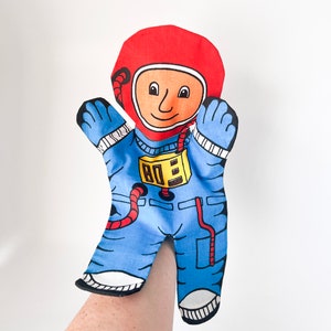 Educational Hand Puppet Set. Astronaut Construction Worker ...