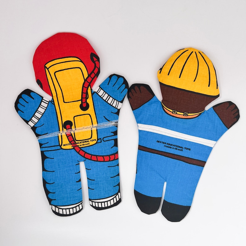 Vintage Dexter Hand Puppets: Astronaut & Construction Worker Decor - Etsy