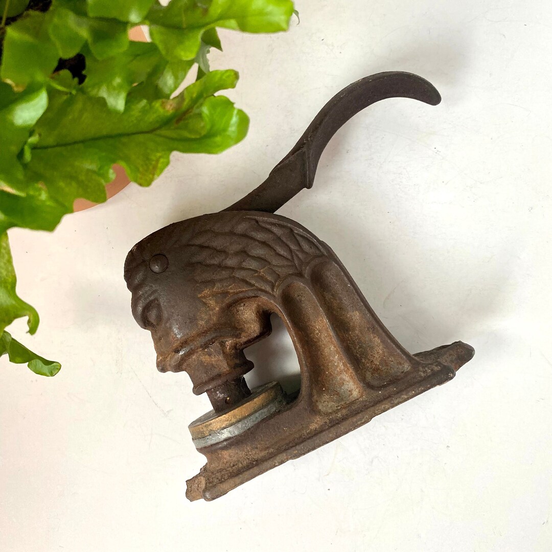 Antique Cast Iron Lion Head Embosser: Rustic Notary Seal Decor - Etsy