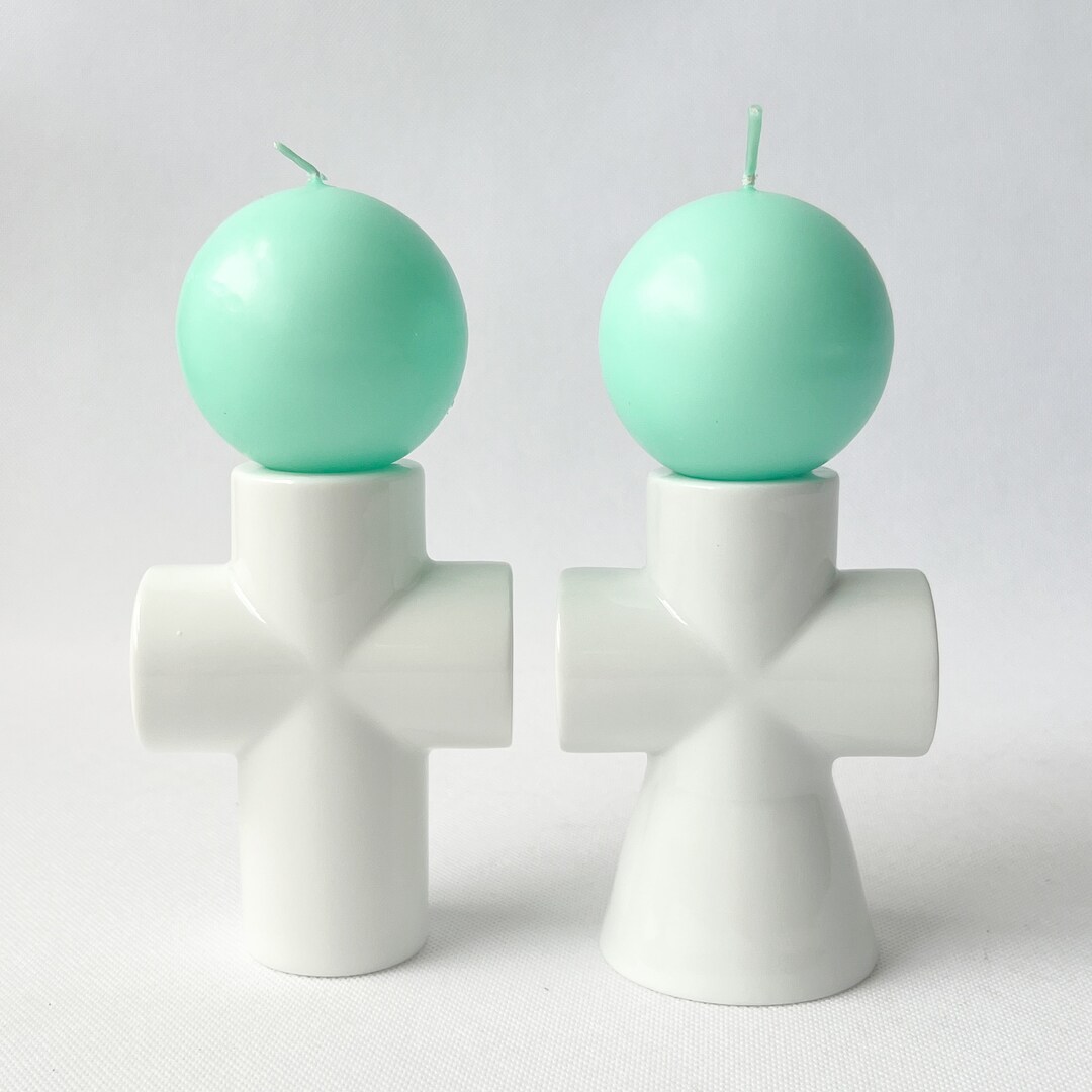 Adam and Eve White Candlestick Holder. Taper Candle - Etsy