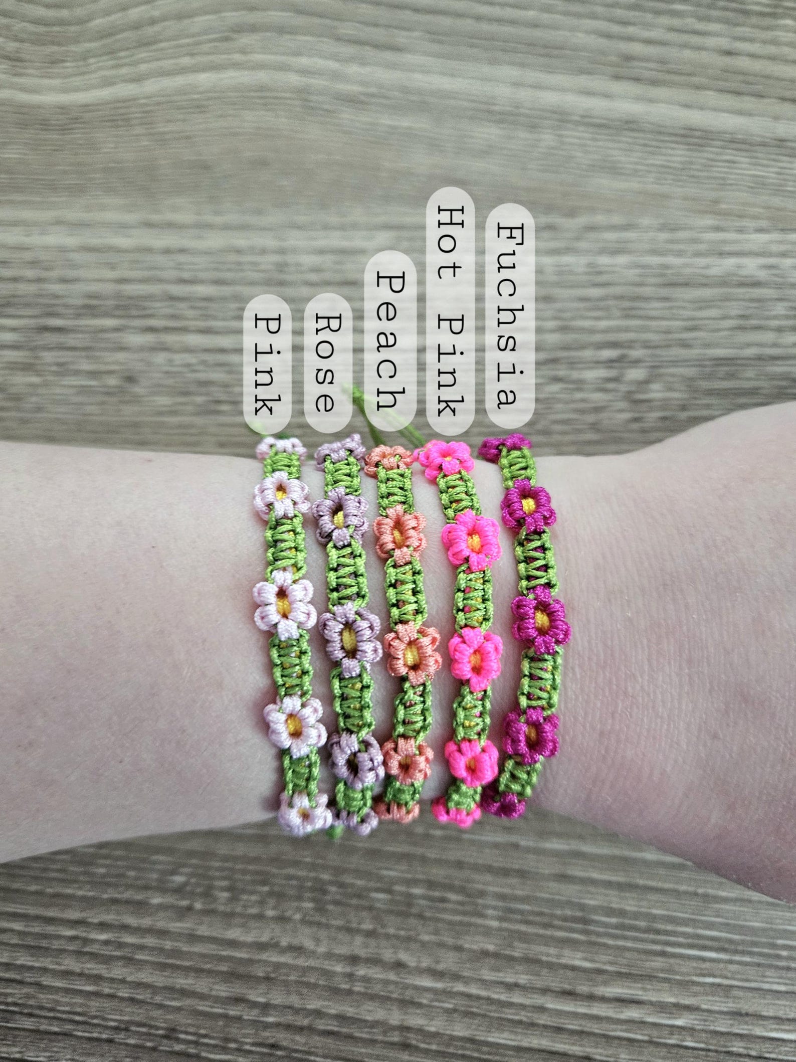 Daisy Chain Bracelet|friendship Bracelet|flower Bracelet|macrame ...