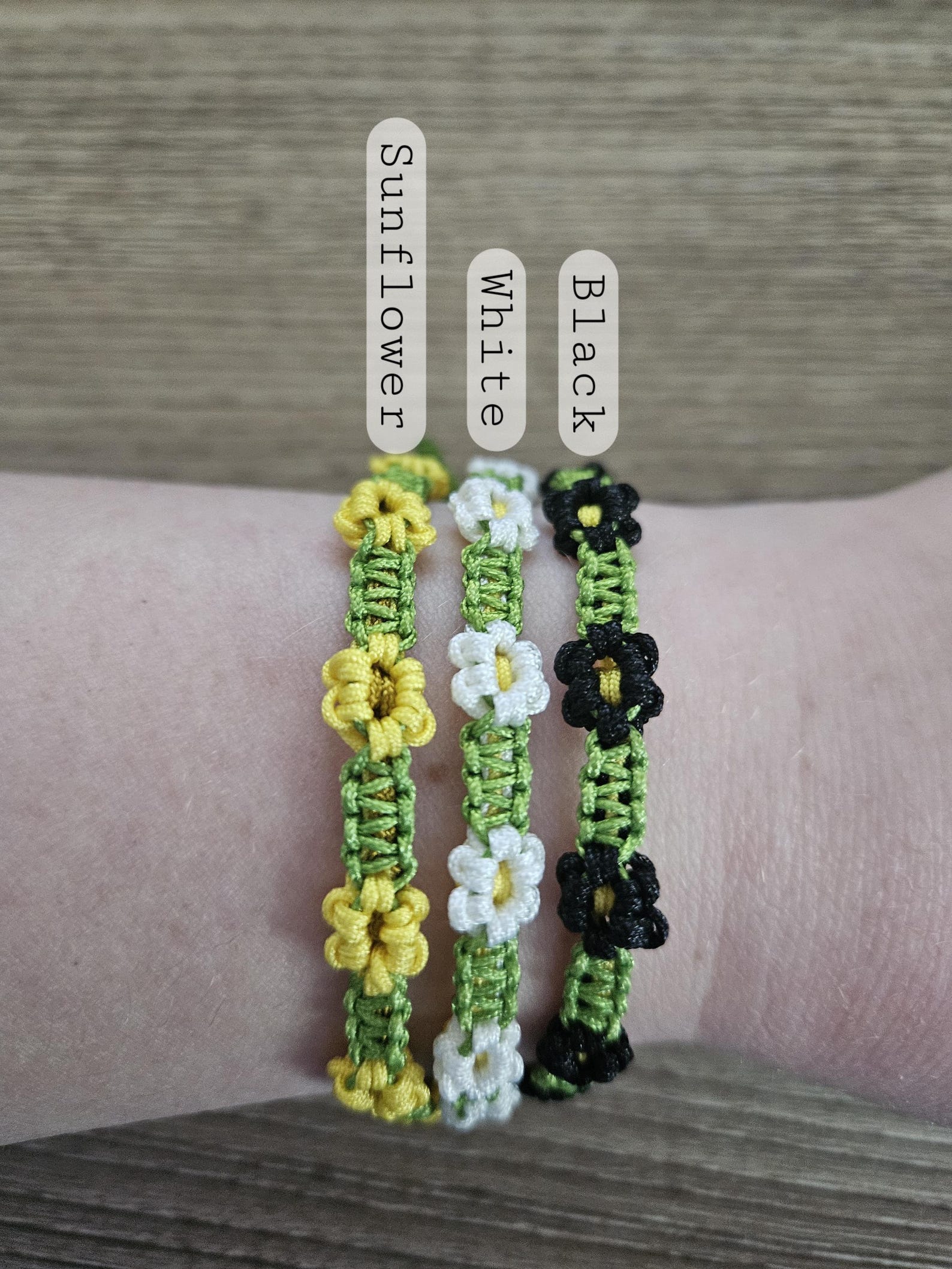 Daisy Chain Bracelet|friendship Bracelet|flower Bracelet|macrame ...