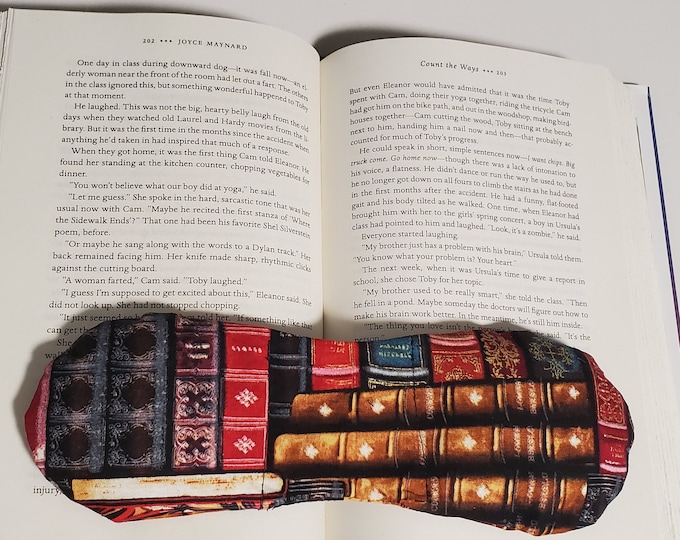 Bookish Book Weight Teal Cotton Fabric Textbook Page Holder, Weighted ...