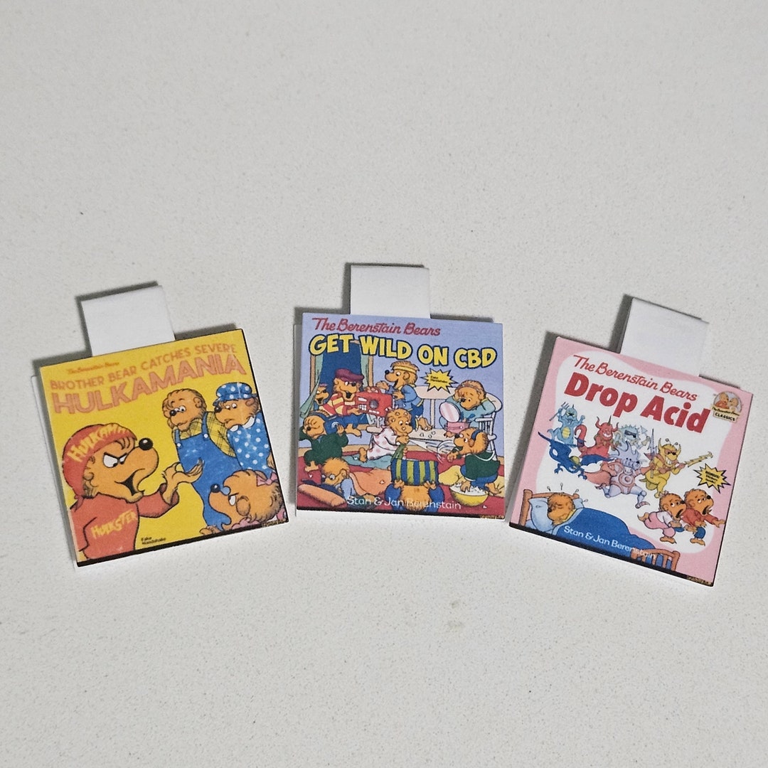Berenstain/berstein Bears Style Parody Covers Magnetic Bookmarks Set of ...