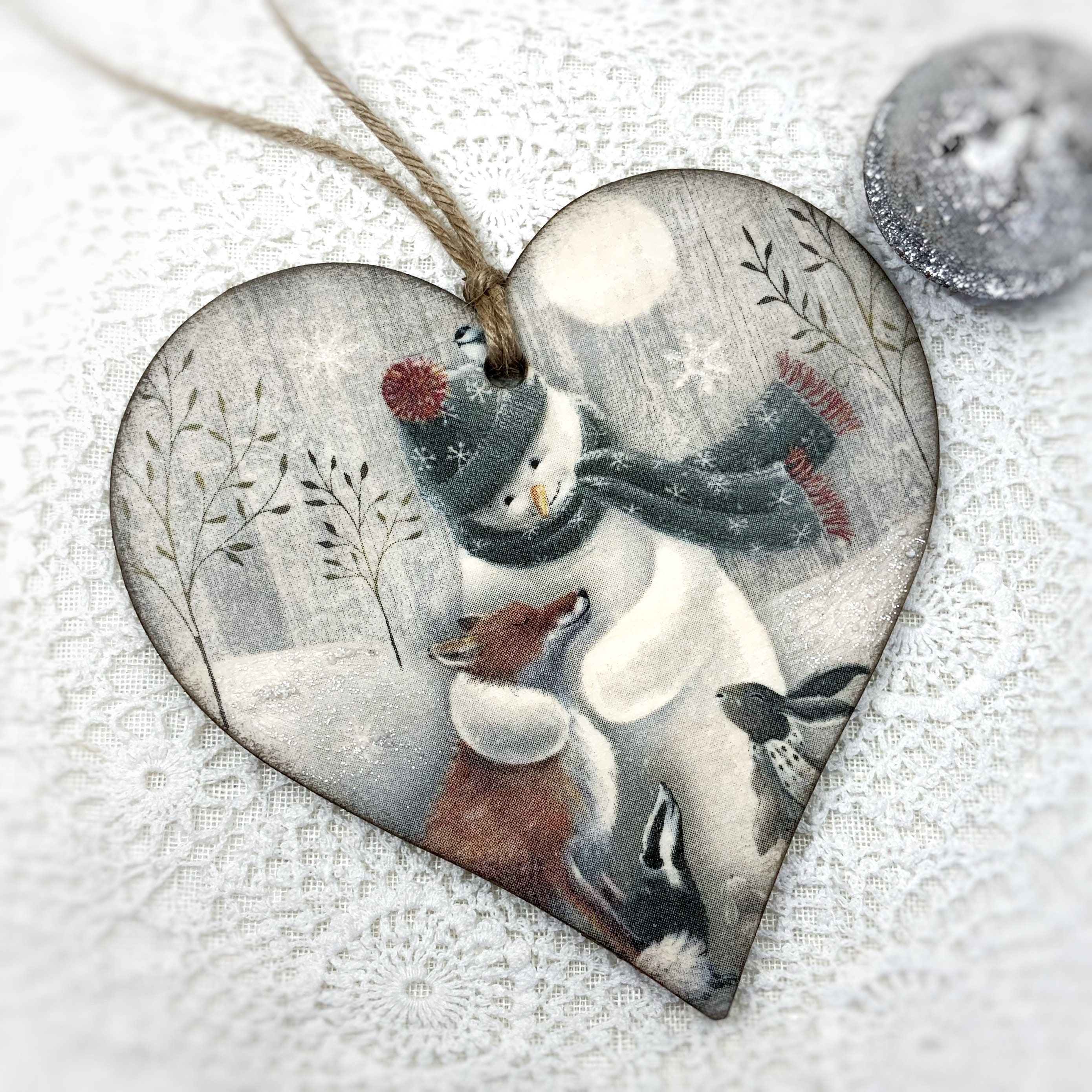 Christmas Cuddles Cute Christmas Decoration Snowman | Etsy UK