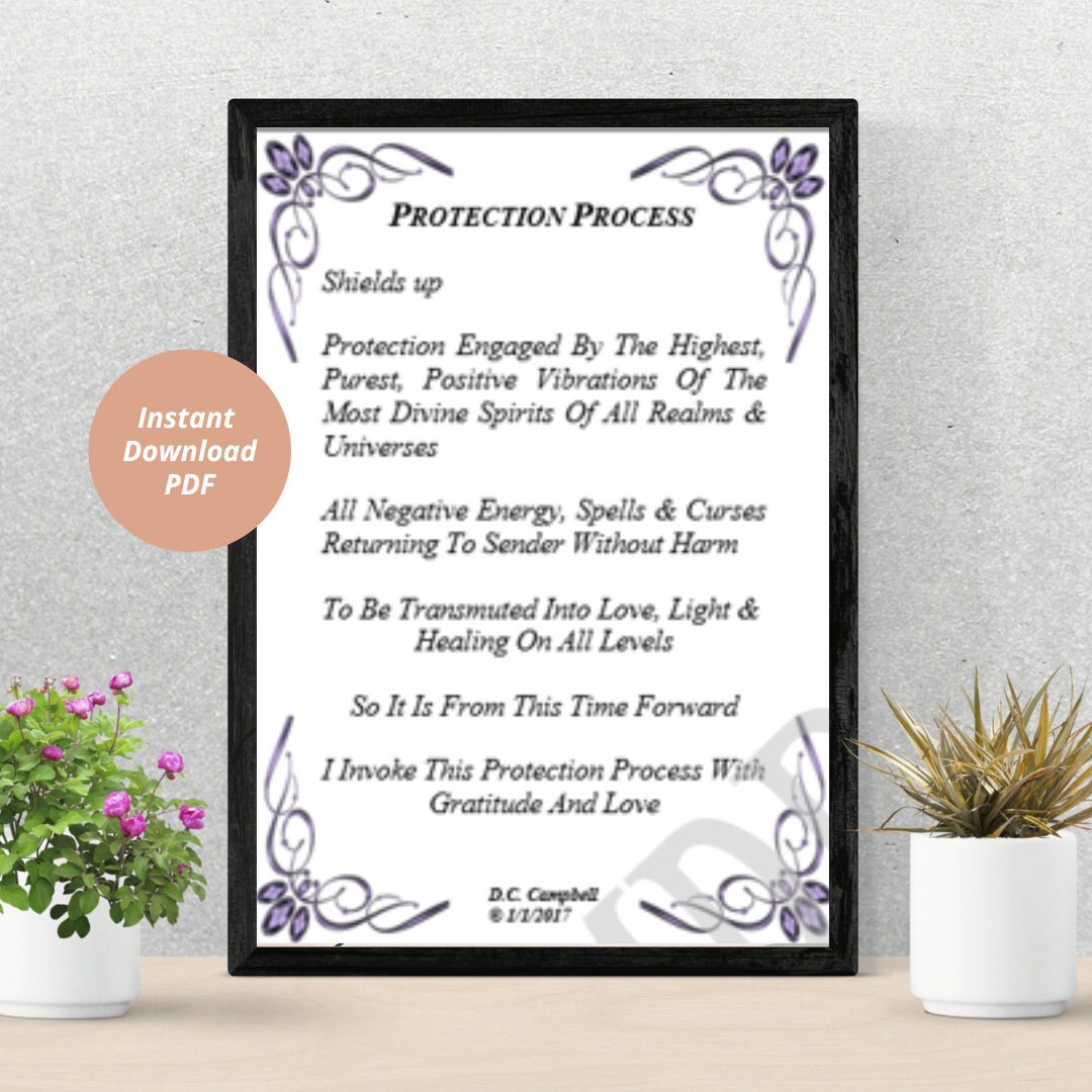 Protection Process Poem by Dot Campbell Printable PDF Instant Download ...