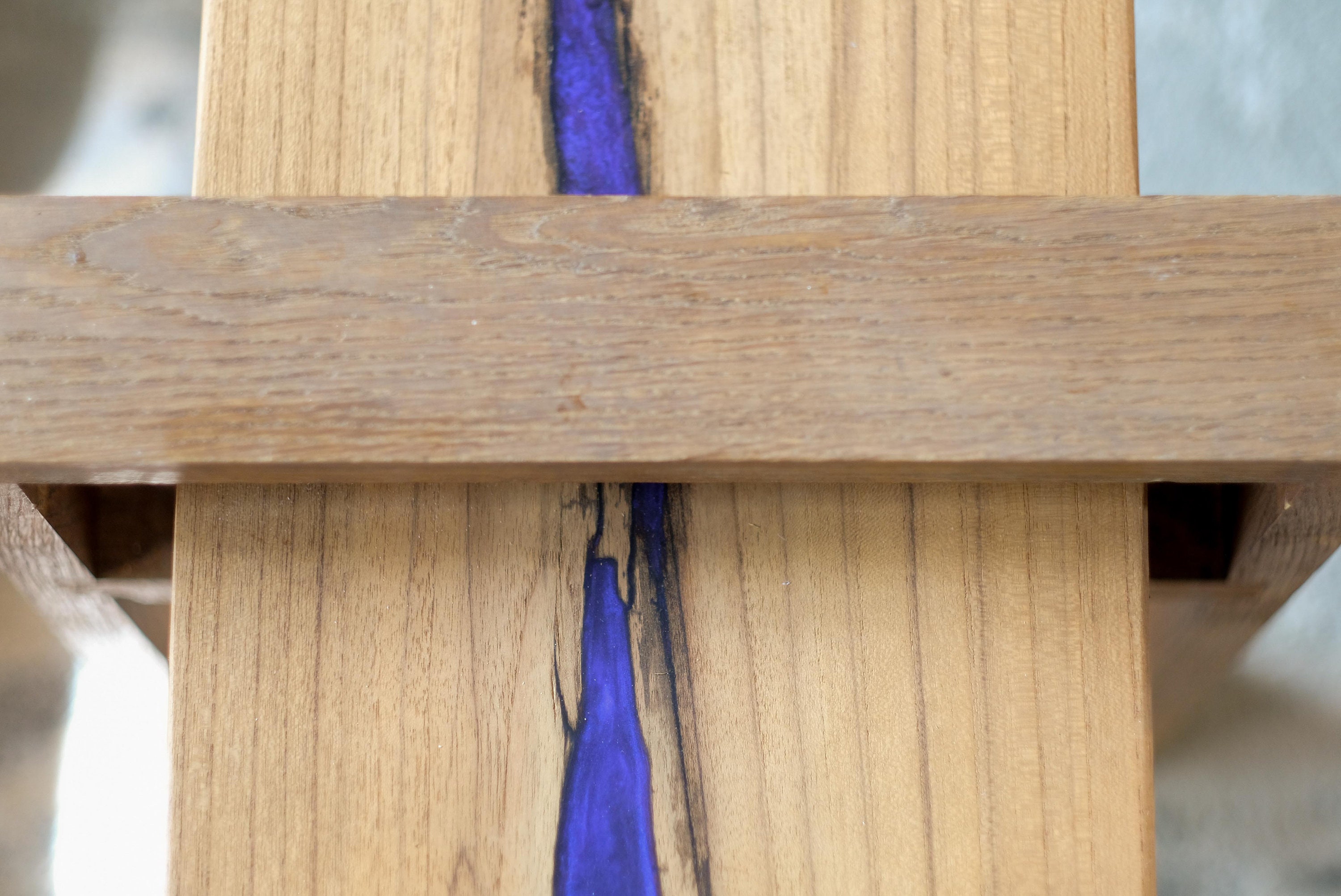 Live Edge Resin River/waterfall End Table/ Bench - Reclaimed Teak and ...