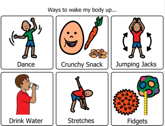 Self-Regulation Visual Choice Board Alerting | Etsy