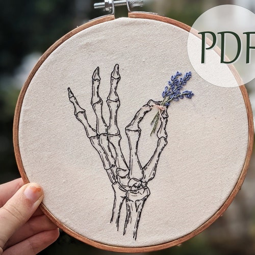 Skeleton Embroidery - Etsy
