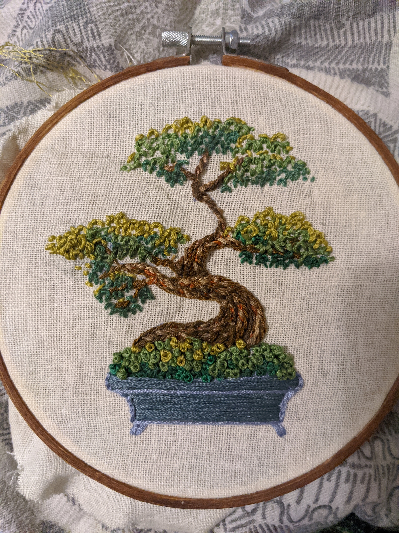 Bonsai Tree Embroidery Pattern PDF - Hand Embroidery DIY Decor Wall Art ...