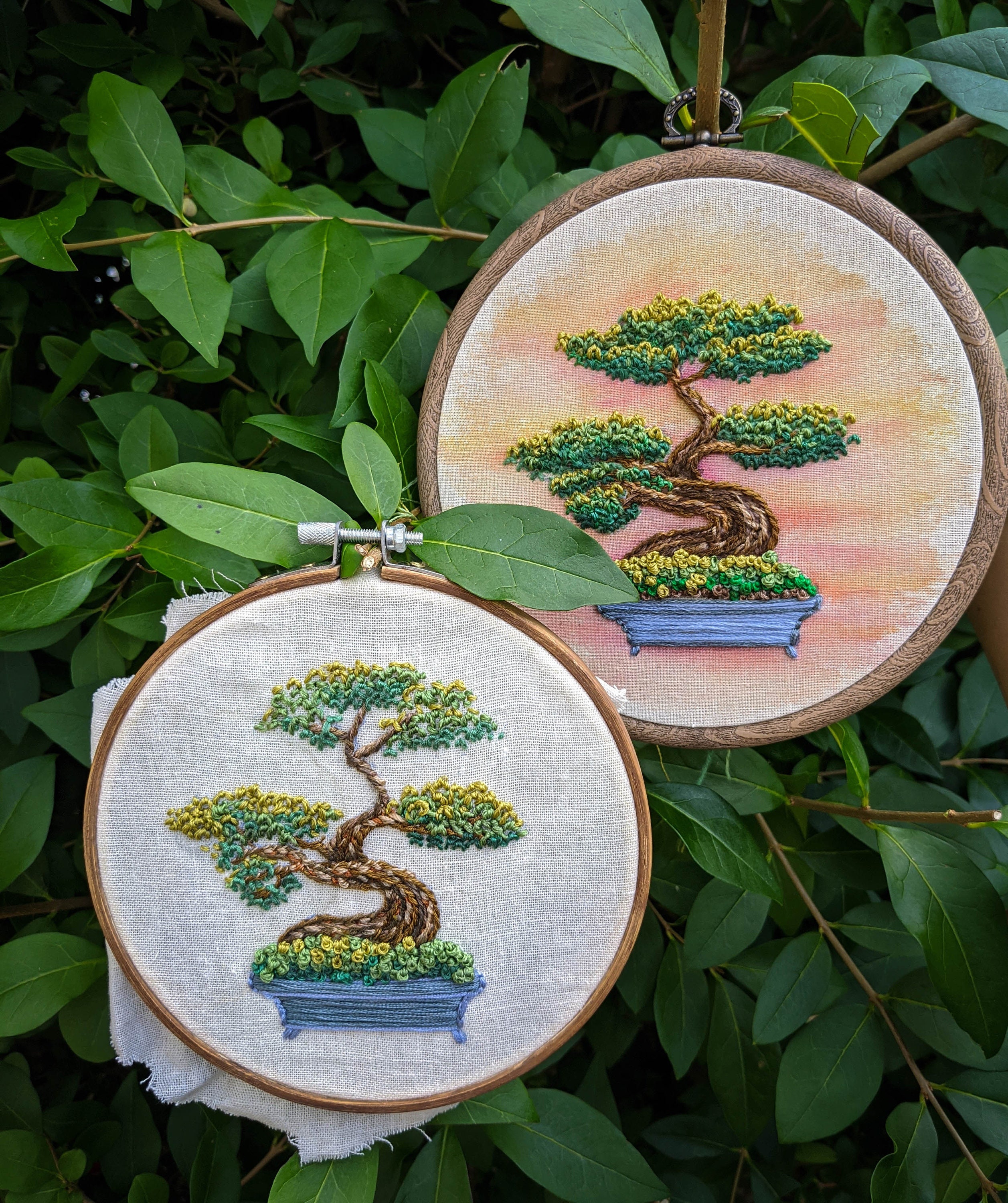 Bonsai Tree Embroidery Pattern PDF - Hand Embroidery DIY Decor Wall Art ...