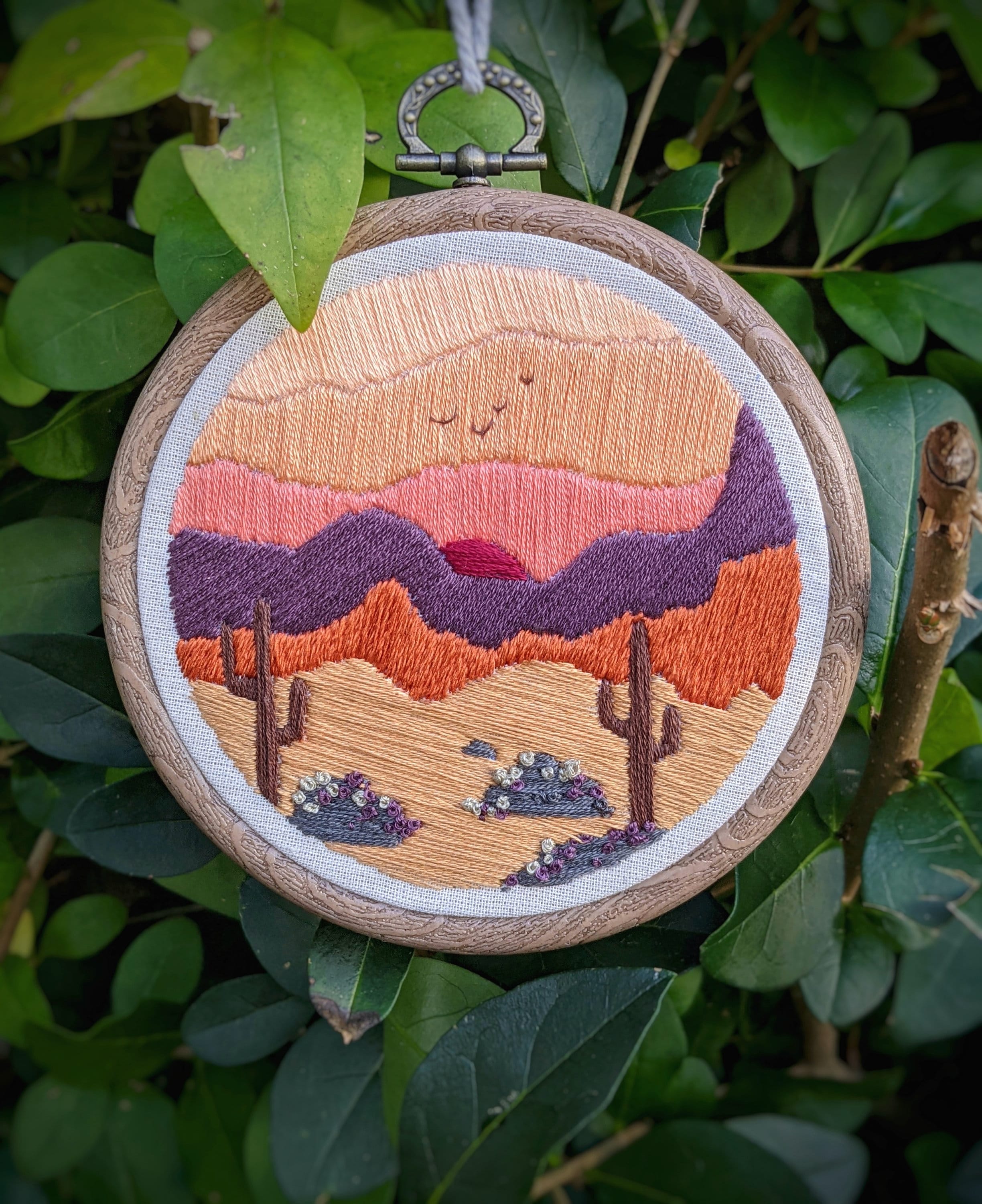Embroidery Pattern Desert Sunset Stitch by Numbers Landscape PDF ...