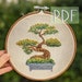 Bonsai Tree Embroidery Pattern PDF - Hand Embroidery DIY Decor Wall Art ...