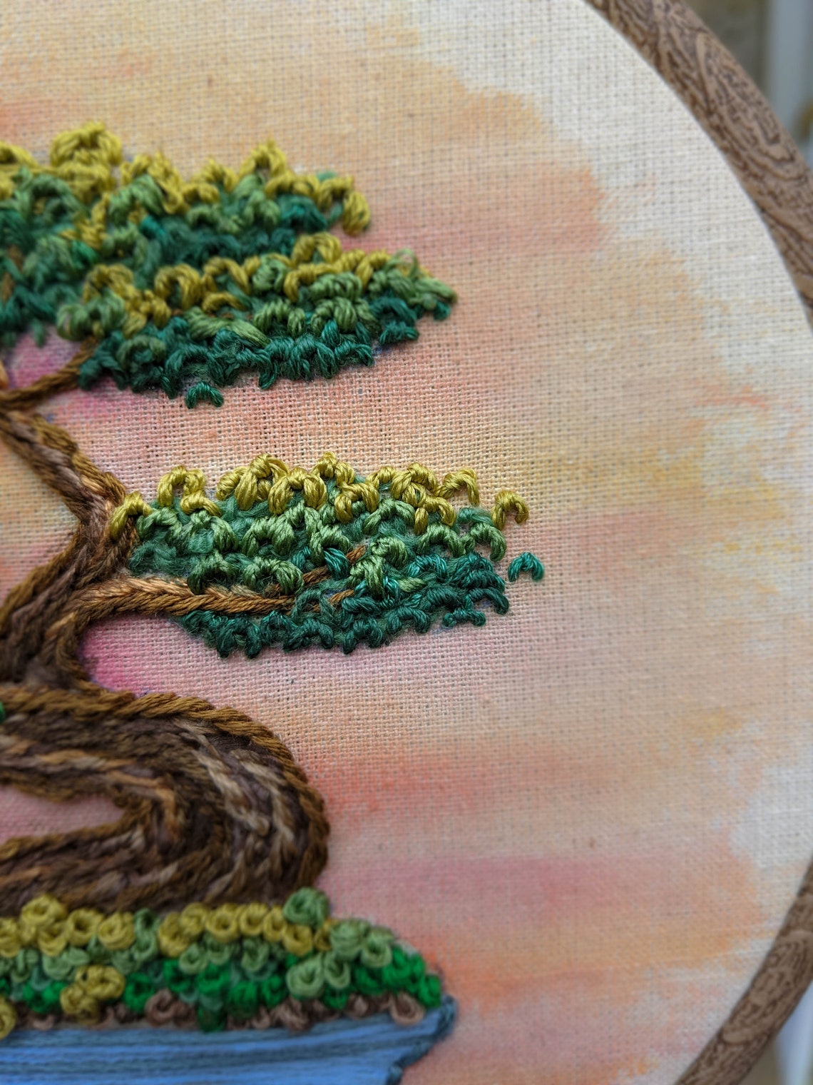 Bonsai Tree Embroidery Pattern PDF - Hand Embroidery DIY Decor Wall Art ...