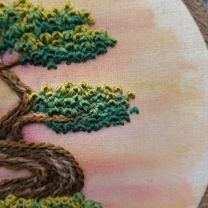 Bonsai Tree Embroidery Pattern PDF - Hand Embroidery DIY Decor Wall Art ...