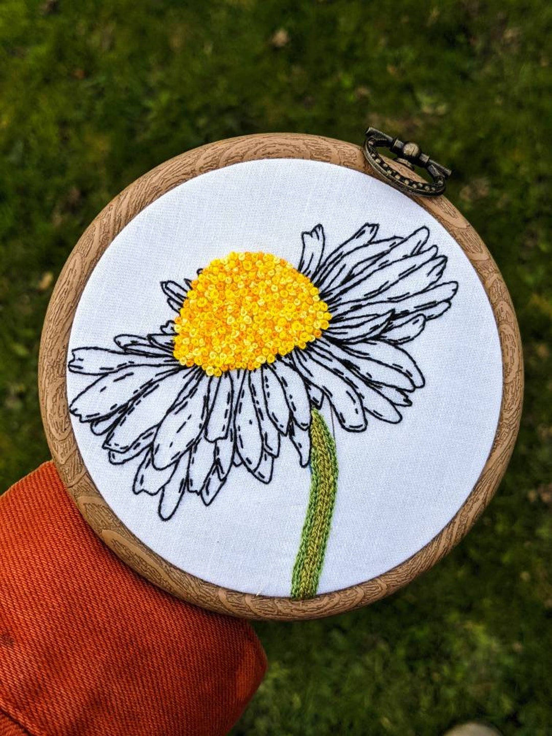 Daisy Beginner Embroidery Pattern Flower Floral Easy Digital PDF Guide ...