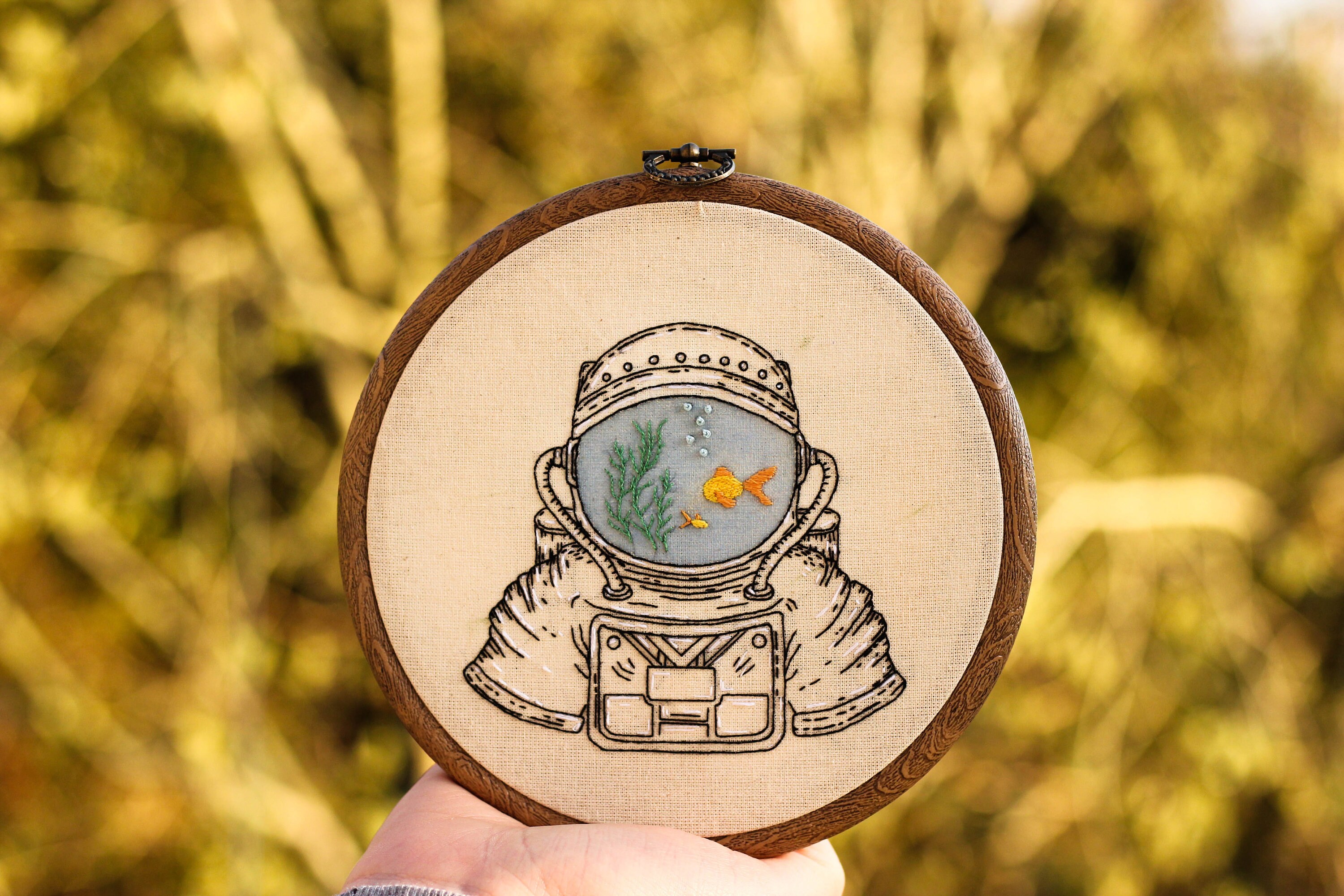 Space Embroidery Patterns X2 Mountain Solar System and | Etsy