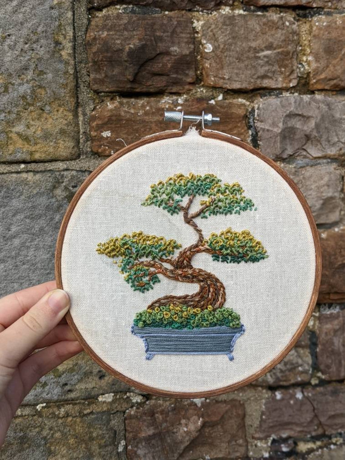 Bonsai Tree Embroidery Pattern PDF - Hand Embroidery DIY Decor Wall Art ...