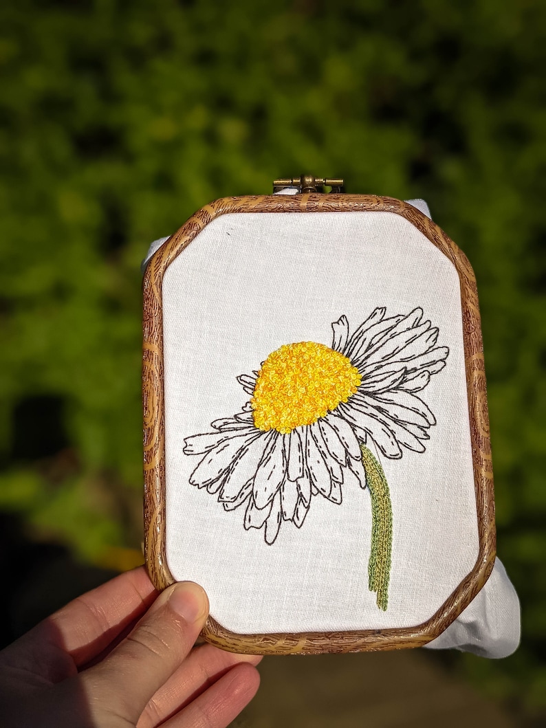 Daisy Beginner Embroidery Pattern Flower Floral Easy Digital - Etsy