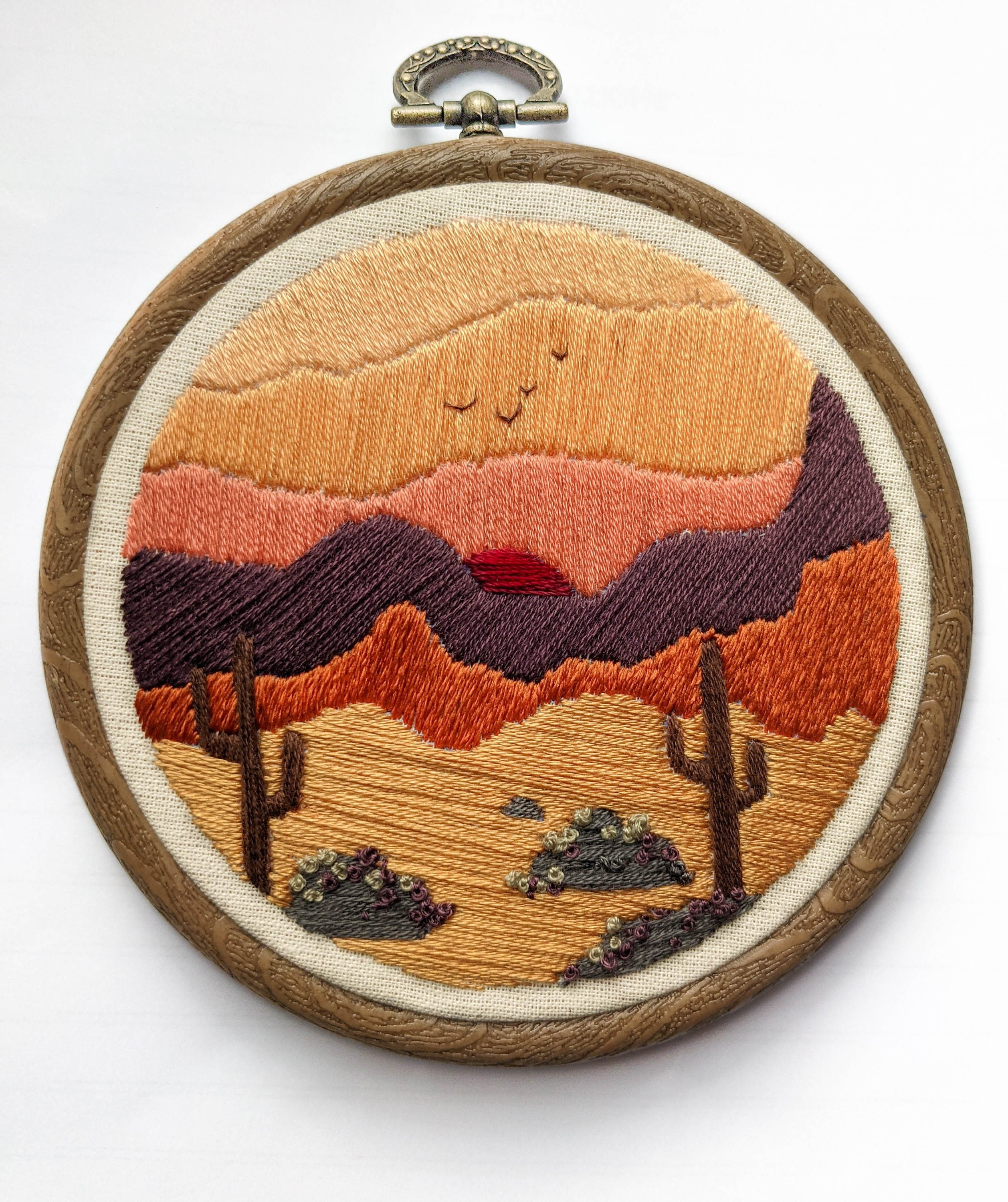 Embroidery Pattern Desert Sunset Stitch by Numbers Landscape PDF ...