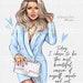 Instant Download Digital Fashion Illustration Boss Babe Blue - Etsy