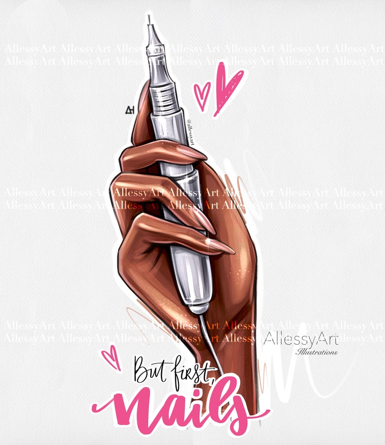 I Am a Nail Master Logo Illustration, Instant Download Beauty Master ...
