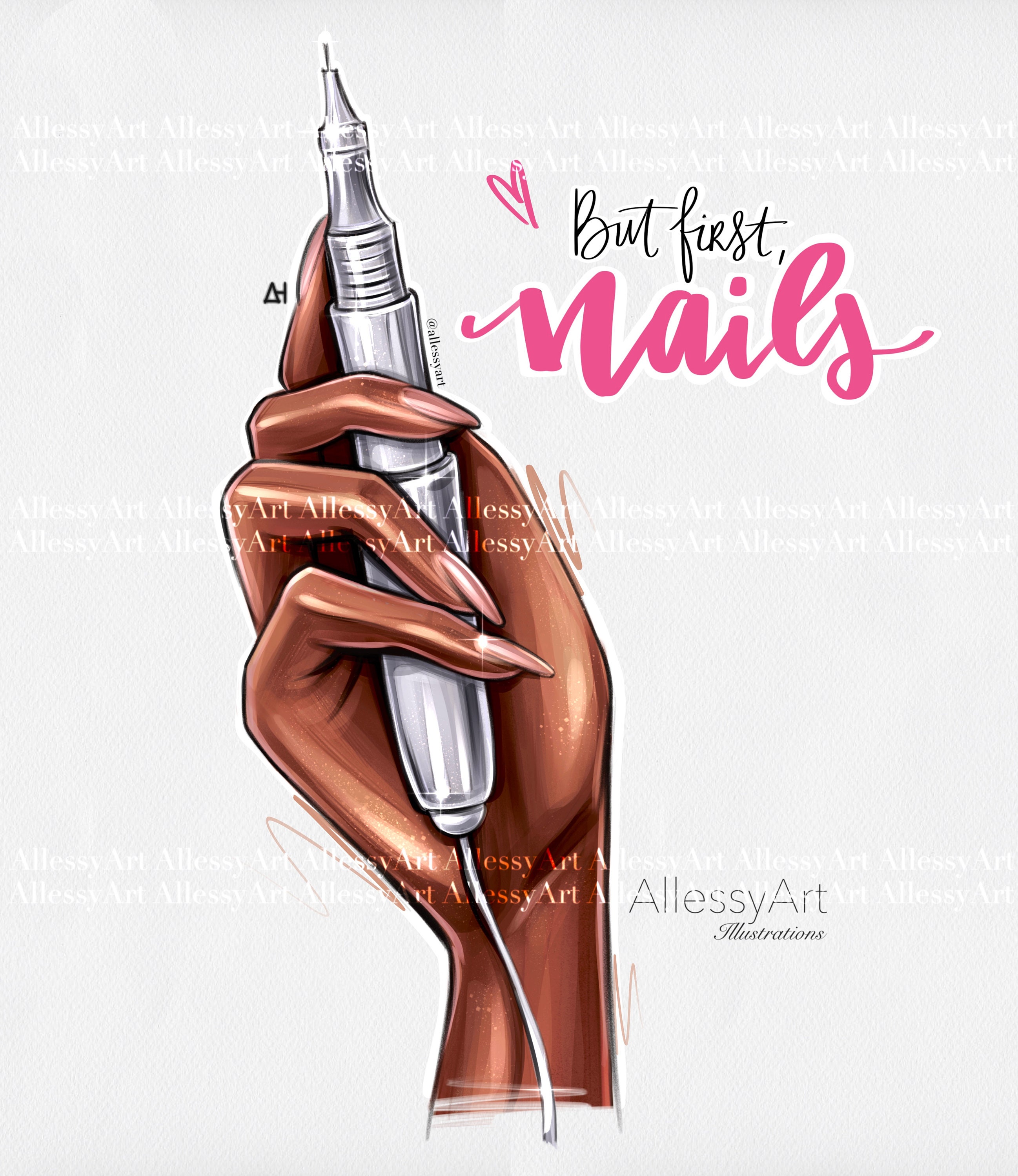 I Am a Nail Master Logo Illustration, Instant Download Beauty Master ...