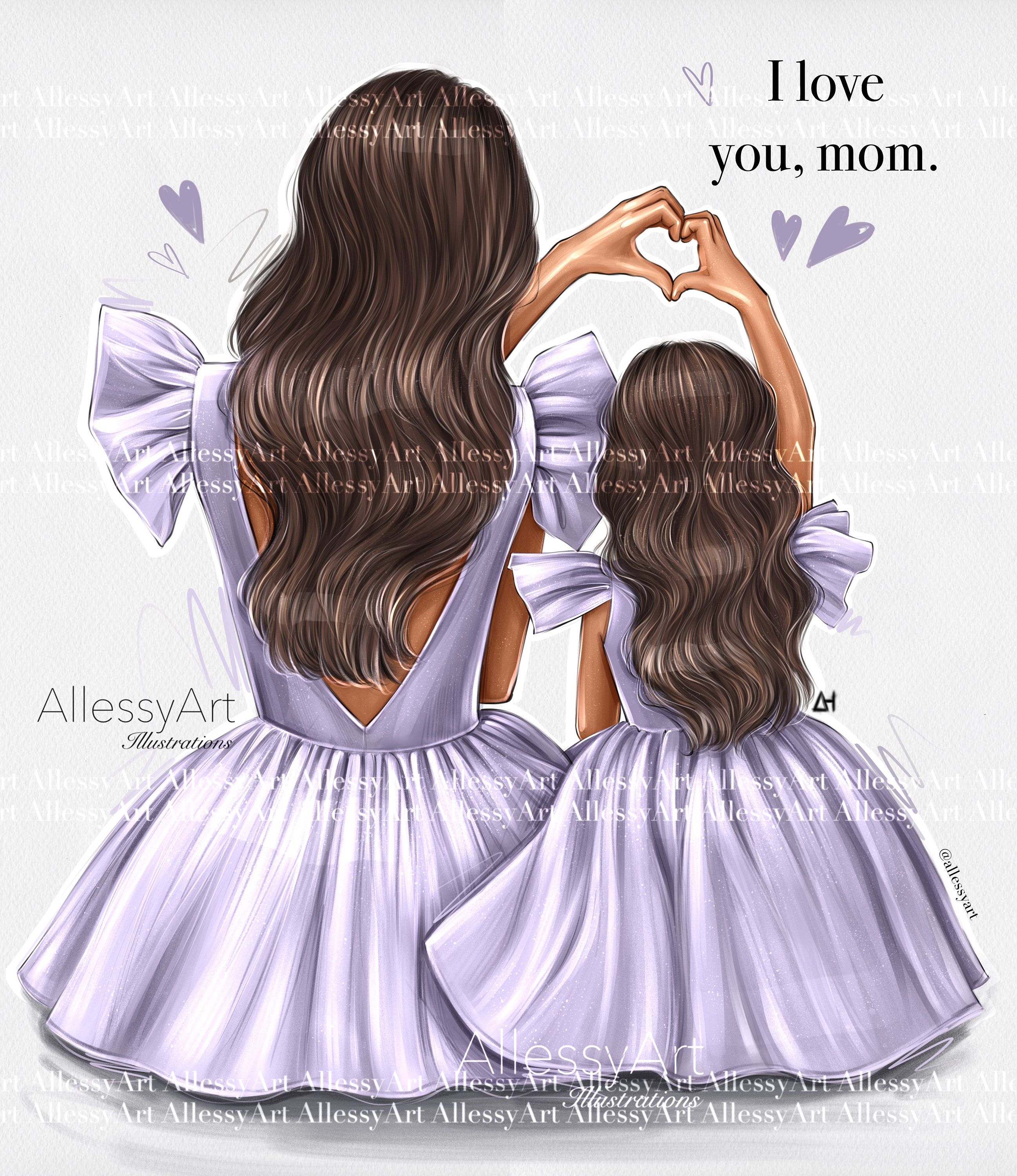 Instant Download I Love You Mom Mother And Daughter Love Momlife