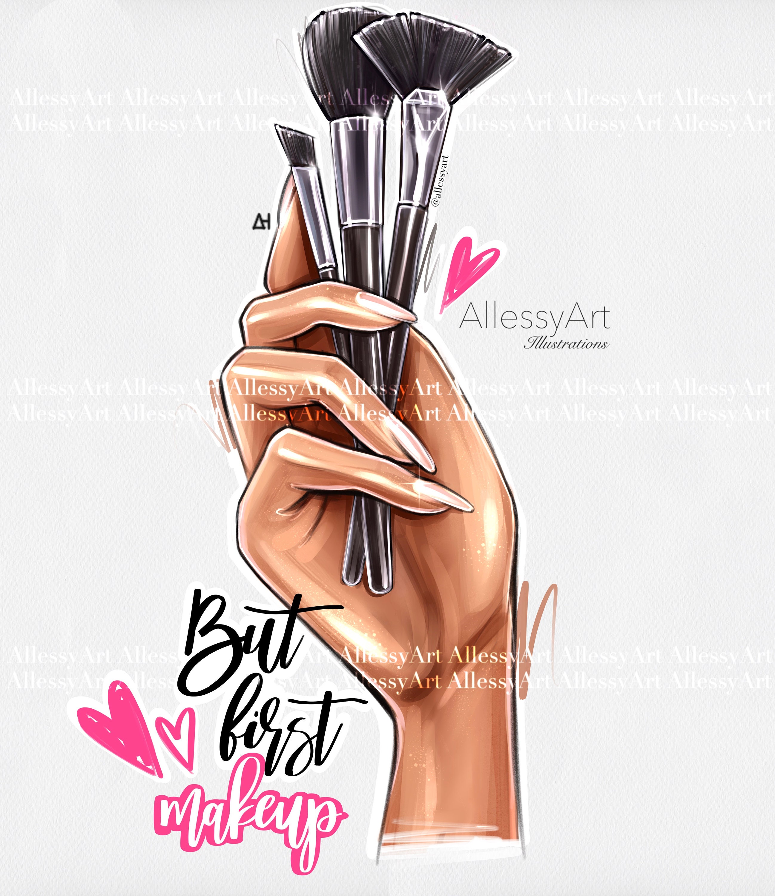 I Am a Makeup Artist Logo Illustration, Instant Download Beauty Master ...