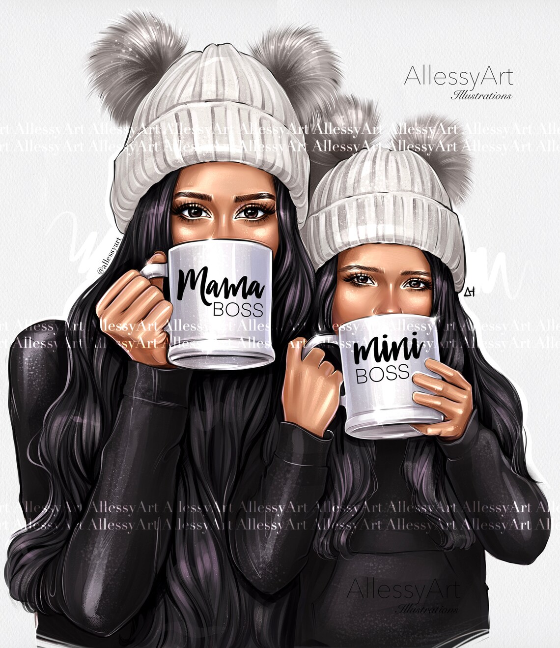 Instant Download Mama Boss Mini Boss Mother and Daughter - Etsy Australia