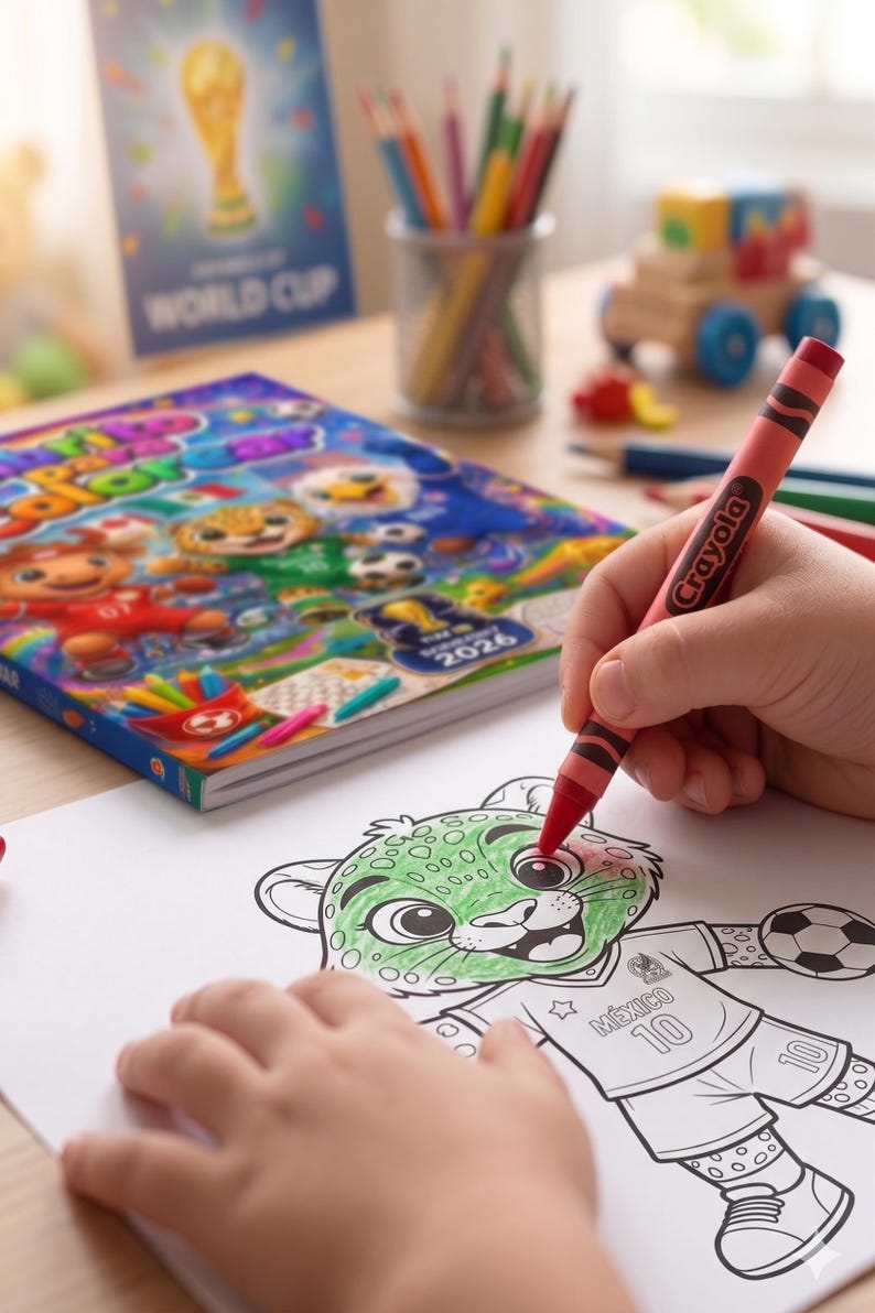 Librito para Colorear y Actividades Mundial 2026 para niños Editable en ...