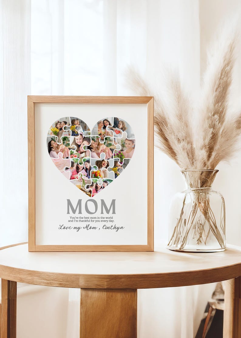 Custom Mothers Day Photo Collage TEMPLATE for Mom, Gift for Mother ...