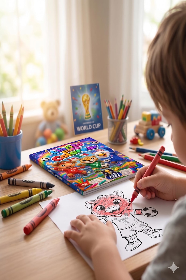 Librito para Colorear y Actividades Mundial 2026 para niños Editable en ...