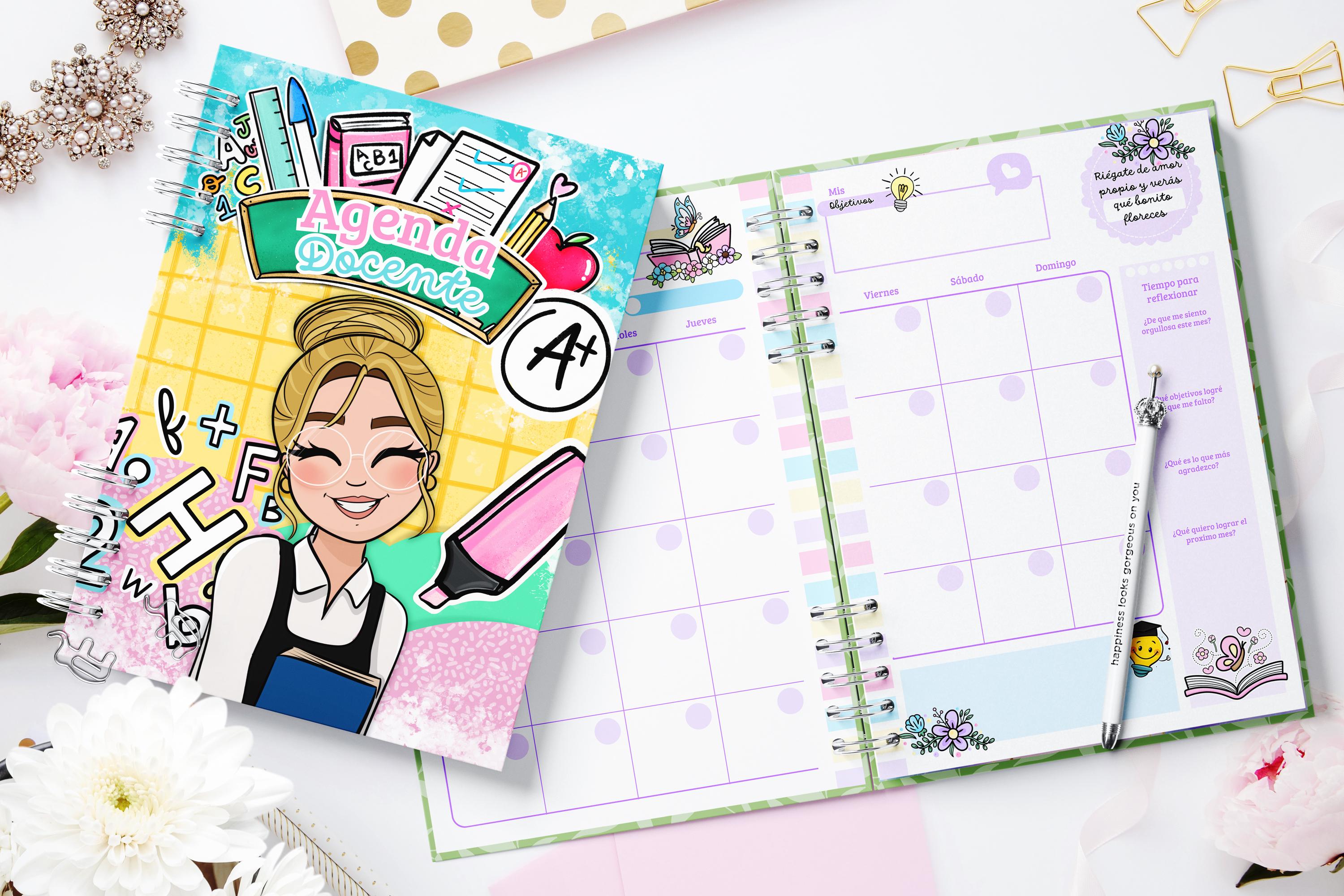 Agenda Docente 2025-2026 Editable, Teacher Planner 2025 Imprimible A5 ...